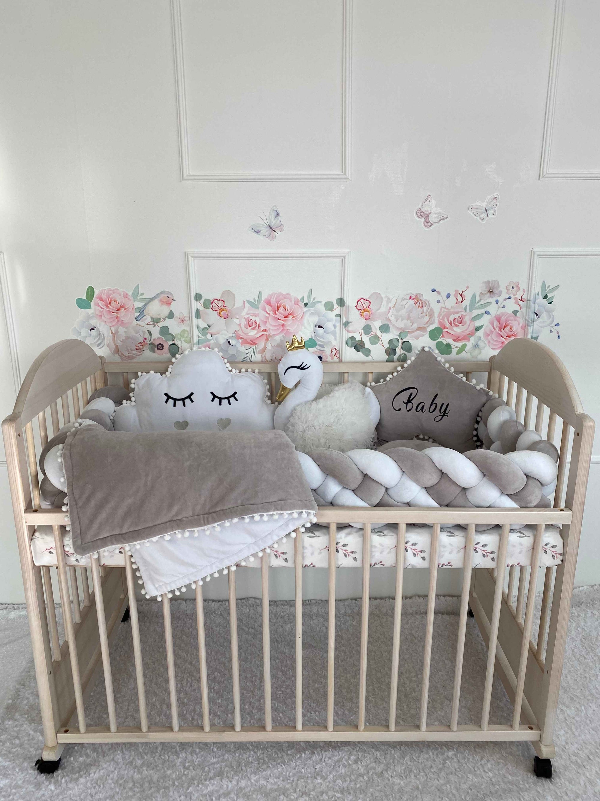 Braided Crib Bumper, Handmade Bumper for Bed – Allbright Kids