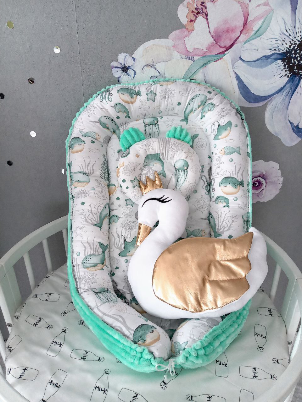 Cotton Baby Nest with Blanket | Customized Baby Nest | Allbright Kids